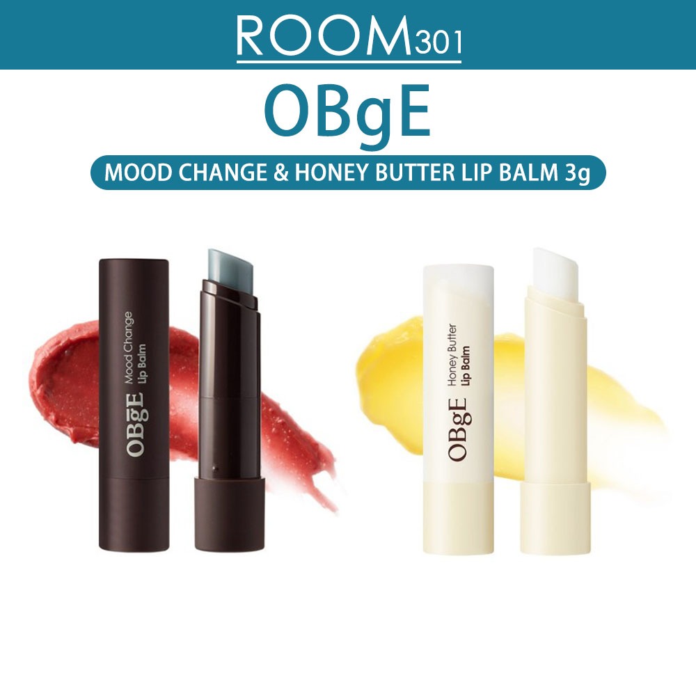 [OBgE] LIP BALM (3g) 2TYPE / Mood change Lip Balm & Honey Butter Lip Balm / OBGE | Shopee Thailand