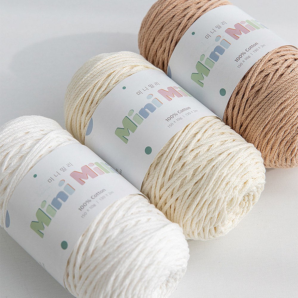 [250g Mini Milli] เส้นด้ายมาคราเม่ ผ้าฝ้าย 100% หนา 2.5~3.00 มม. ...