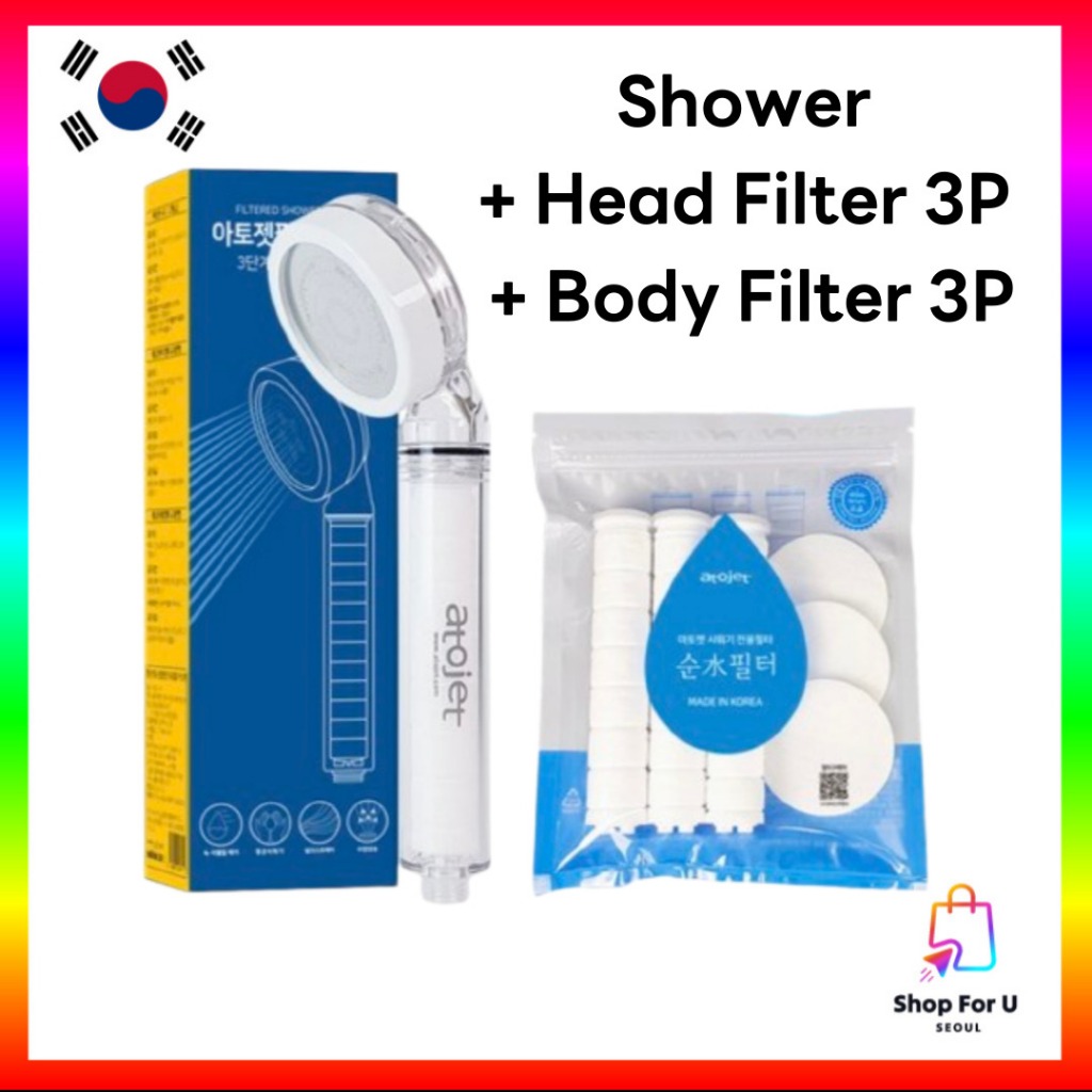 [atojet] Jennie Showerhead Head Filter Body Filter in 3 step Water ...