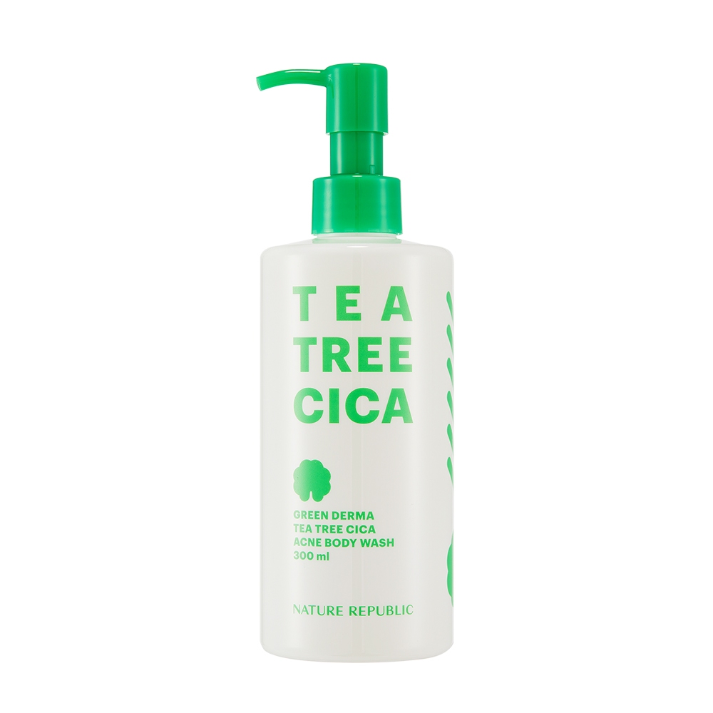 Nature Republic GREEN DERMA TEA TREE CICA ACNE BODY WASH ขนาด 300 มล. ...