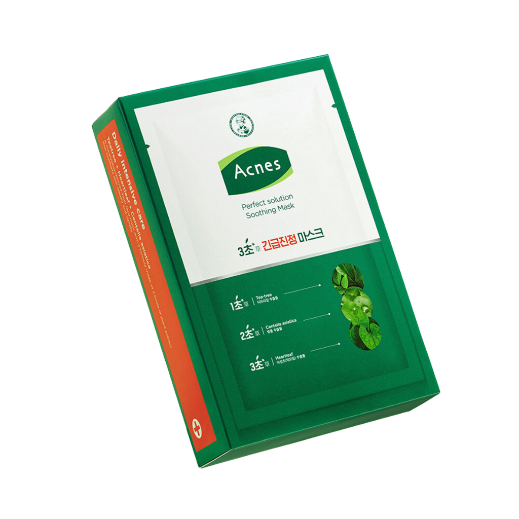 acnes perfect solution soothing mask หน้ากาก 24g 1,2,3,5 pieces ...