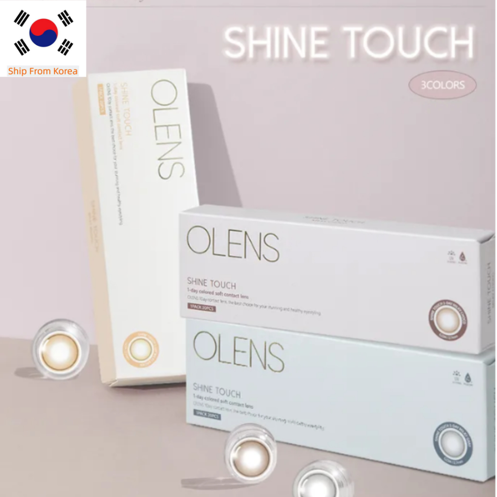 Olens SHINE TOUCH คอนแทคเลนส์ MILKY Gray 20P เลนส์เกาหลี | Shopee Thailand