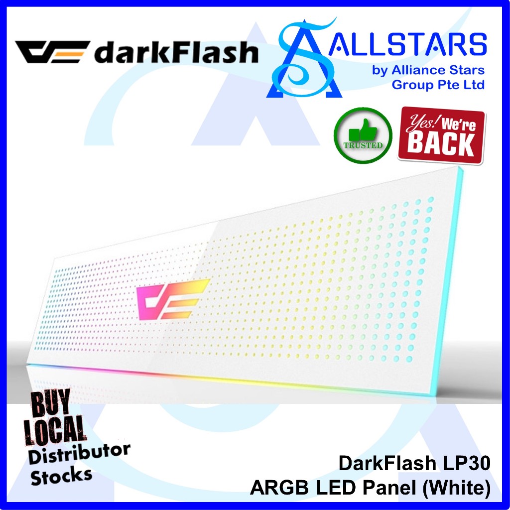 (ALLSTARS) Darkflash LP30 (สีขาว) ARGB LED Panel / 5V MB Sync (รับ ...