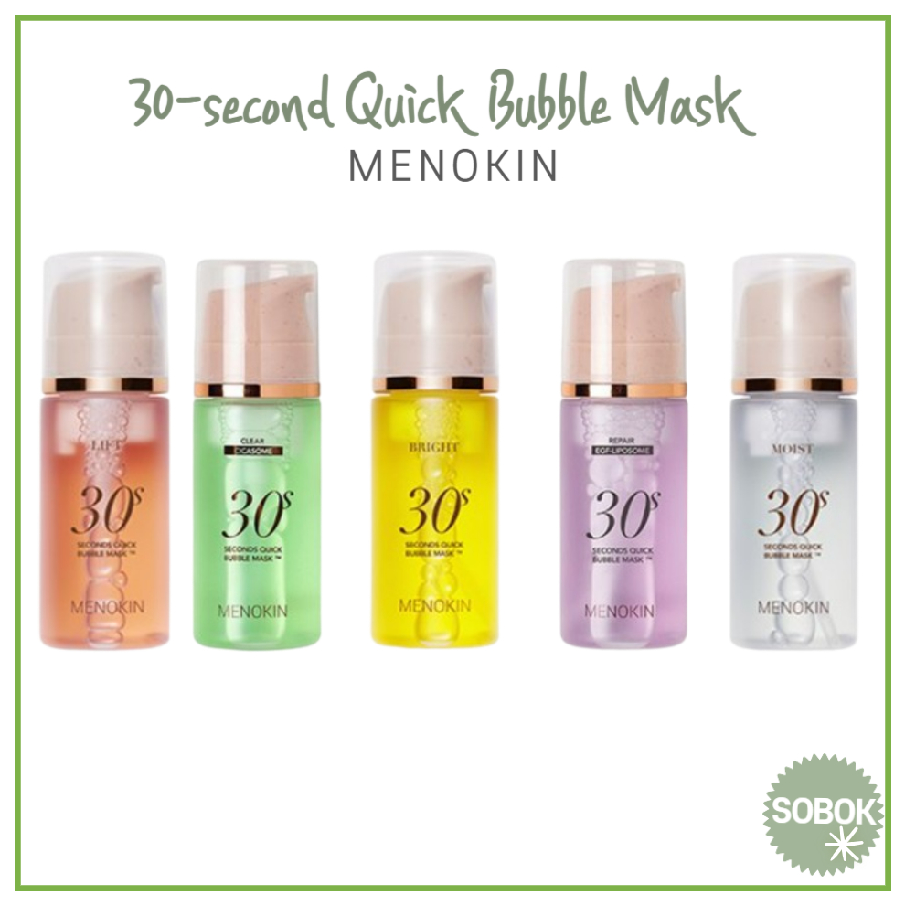 [MENOKIN] 30second Quick Bubble Mask 95ml 5 ประเภท non wash moisture ...