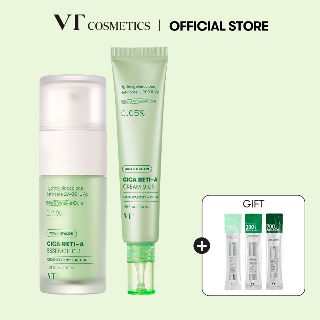 [VT Cosmetics] [SET] CICA Reti-A Essence 0.1/ CICA Reti-A Cream 0.05 / Reti-A Mask 30 แผ่น ...
