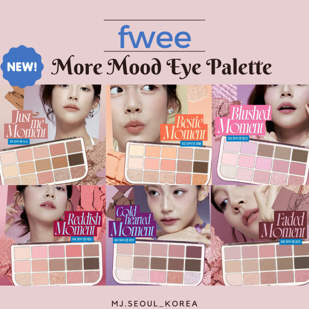 Fwee More Mood อายแชโดว์พาเลท 6 สี | Shopee Thailand