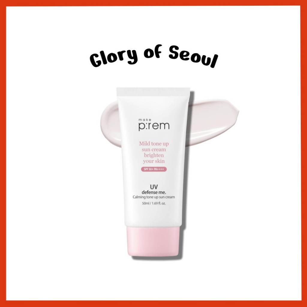 Make PREM Soothing Pink Tone Up Sun Cream 50ml | Shopee Thailand