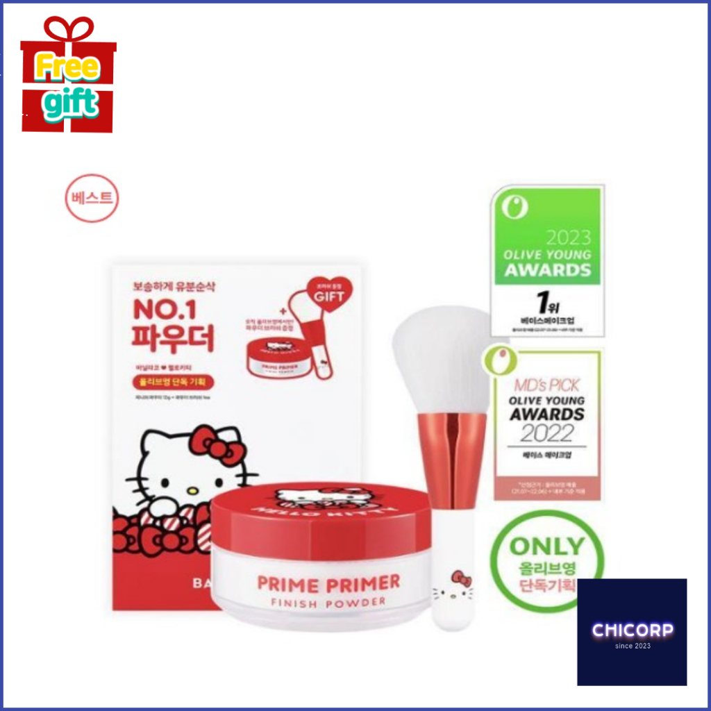 Banila co hello kitty edition primer finsh powder 12g ( แปรงของขวัญ ...