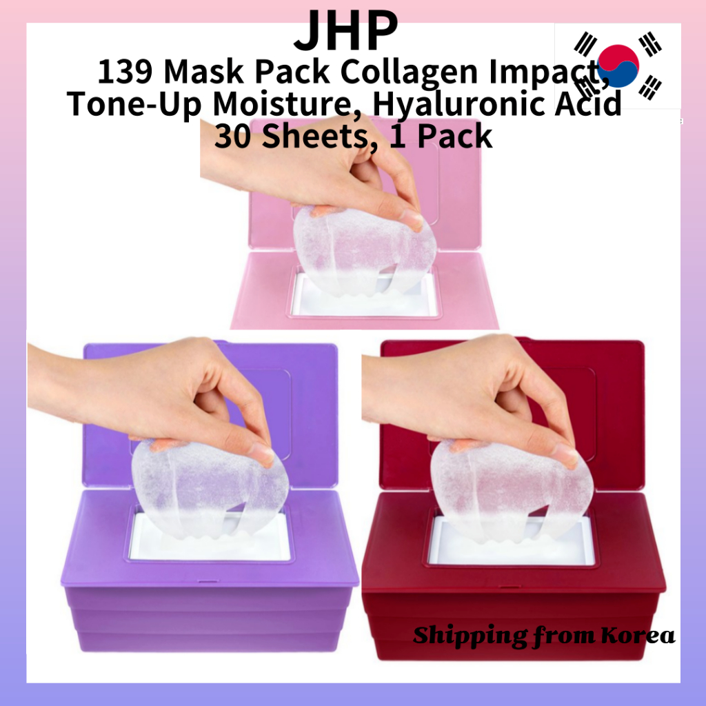 [ Jhp COSMETIC ] 139 Mask Pack Collagen Impact, Tone-Up Moisture, Hyaluronic Acid 1 กล่อง x 30 ...
