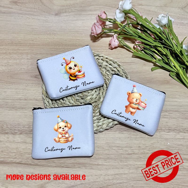 ปรับแต่ง Personalise HAPPY BIRTHDAY พิมพ์ Sublimated Coin Pouch Purse ...