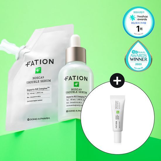 FATION Noska9 Trouble Serum 50ml ชุดรีฟิล (+ รีฟิล 40ml + ครีม 10ml ...