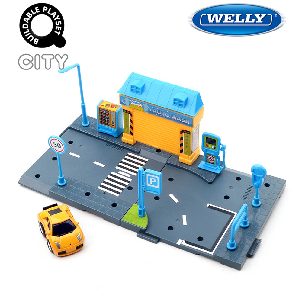 Welly Q-CITY ชุดเล่นสร้างรถล้าง ชุดของเล่นล้างอัตโนมัติ สร้างได้ ...