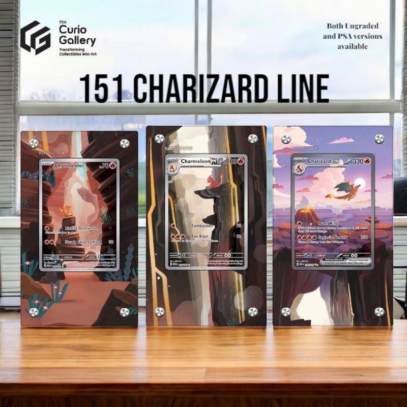 Pokemon Extended Art Frame - 151 Charmander Charmeleon Charizard Line ...