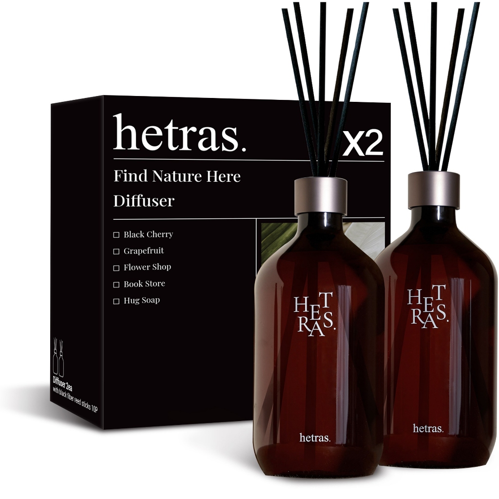 Hetras Premium Diffuser 500 ml, 2EA Gift Set, ไม้โรงแรม No.7 | Shopee ...