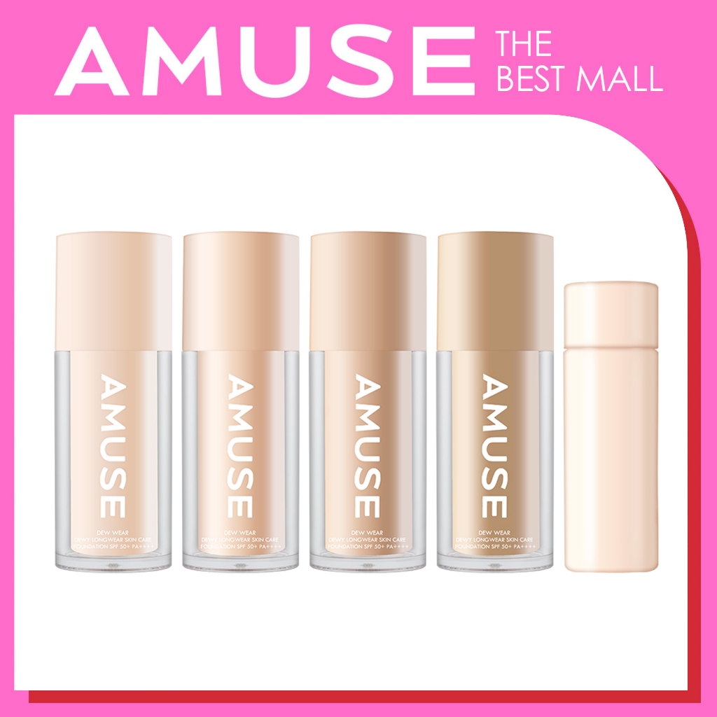 AMUSE Dew Wear Foundation 35ml รองพื้นผิวโกลว์ ฉ่ำน้ำ ปกปิดเรียบเนียน ...