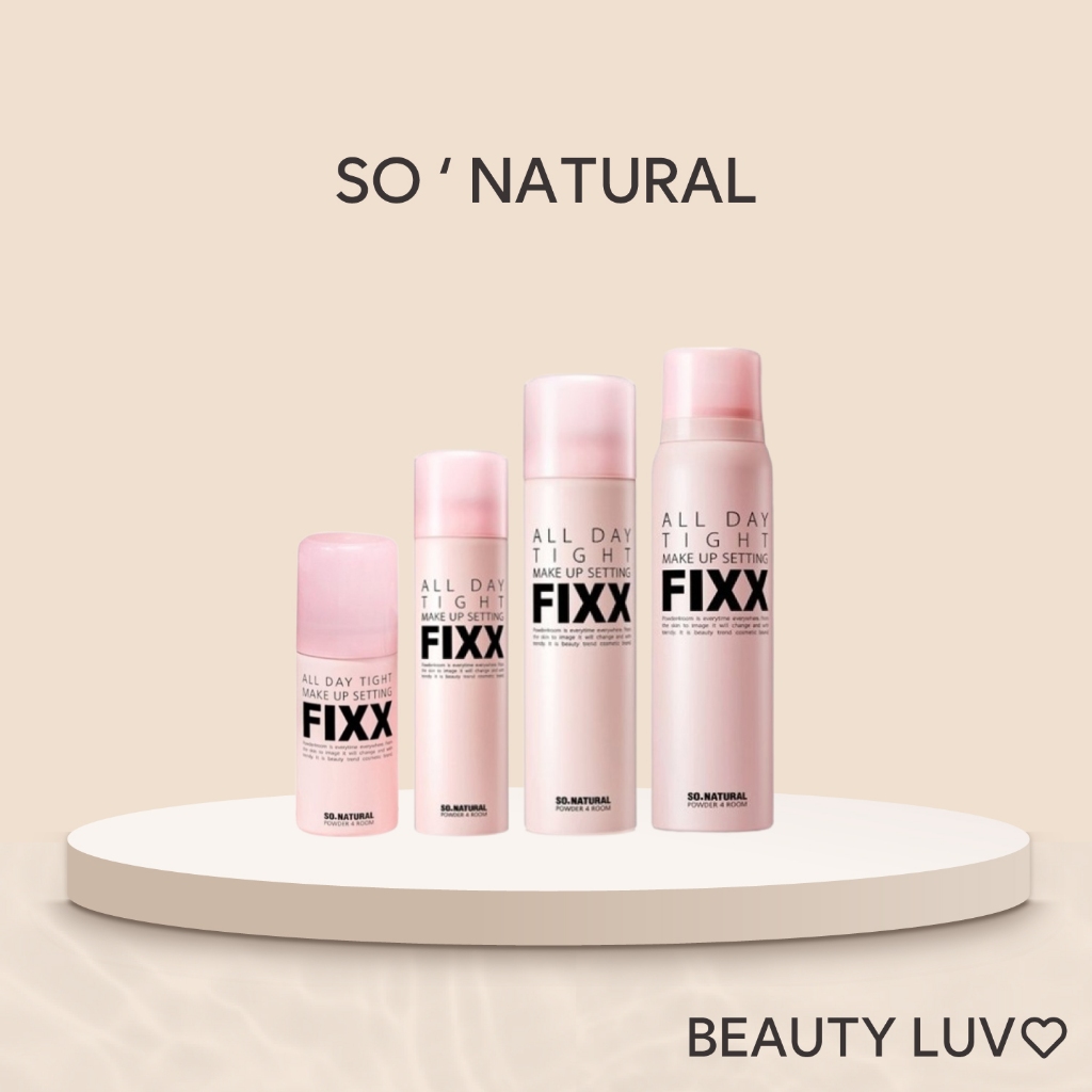 [So Natural] All Day Tight Make Up Setting Fixx Makeup Fixer 35ml, 75ml, 100ml, 250ml | Shopee ...