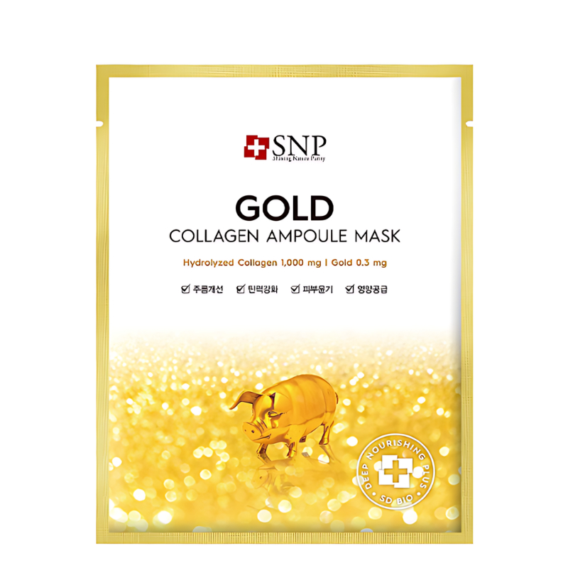 Snp Gold Collagen Ampoule Mask (10 มาส์ก) หมดอายุ: 2027.12 | Shopee Thailand
