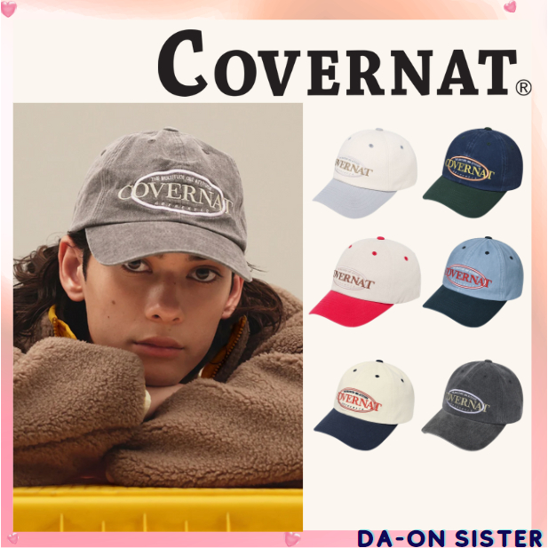 [ Covernat ] UNISEX หมวกบอลโลโก ้ วินเทจ 6 สี เกาหลีแท ้ 100 % | Shopee Thailand