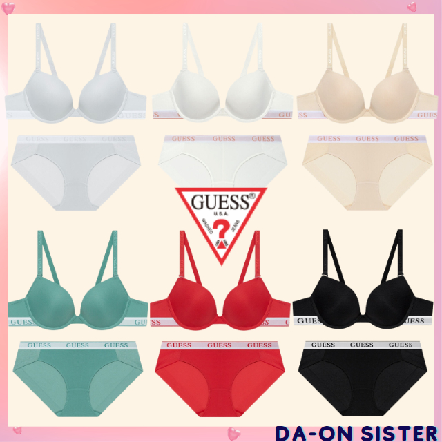 [ Guess UNDERWEAR ] GUESS Freeze Cooling Bra Panty Set ( 6 สี ) เกาหลีแท ้ 100 % | Shopee Thailand