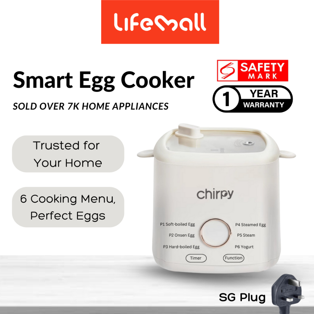 Lifemall - Chirpy Smart Egg Boiler หม้อหุงไข่ไฟฟ้า เครื่องทําไข่ลวก ปิด ...