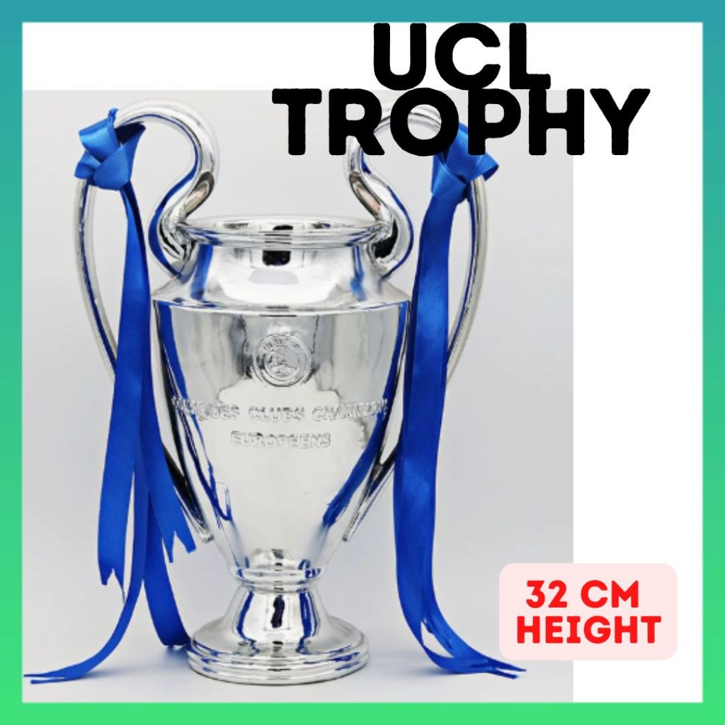 [UCL Trophy] CHAMPIONS LEAGUE FOOTBALL WORLD SOCCER CUP TROPHY 32 ซม. | Shopee Thailand