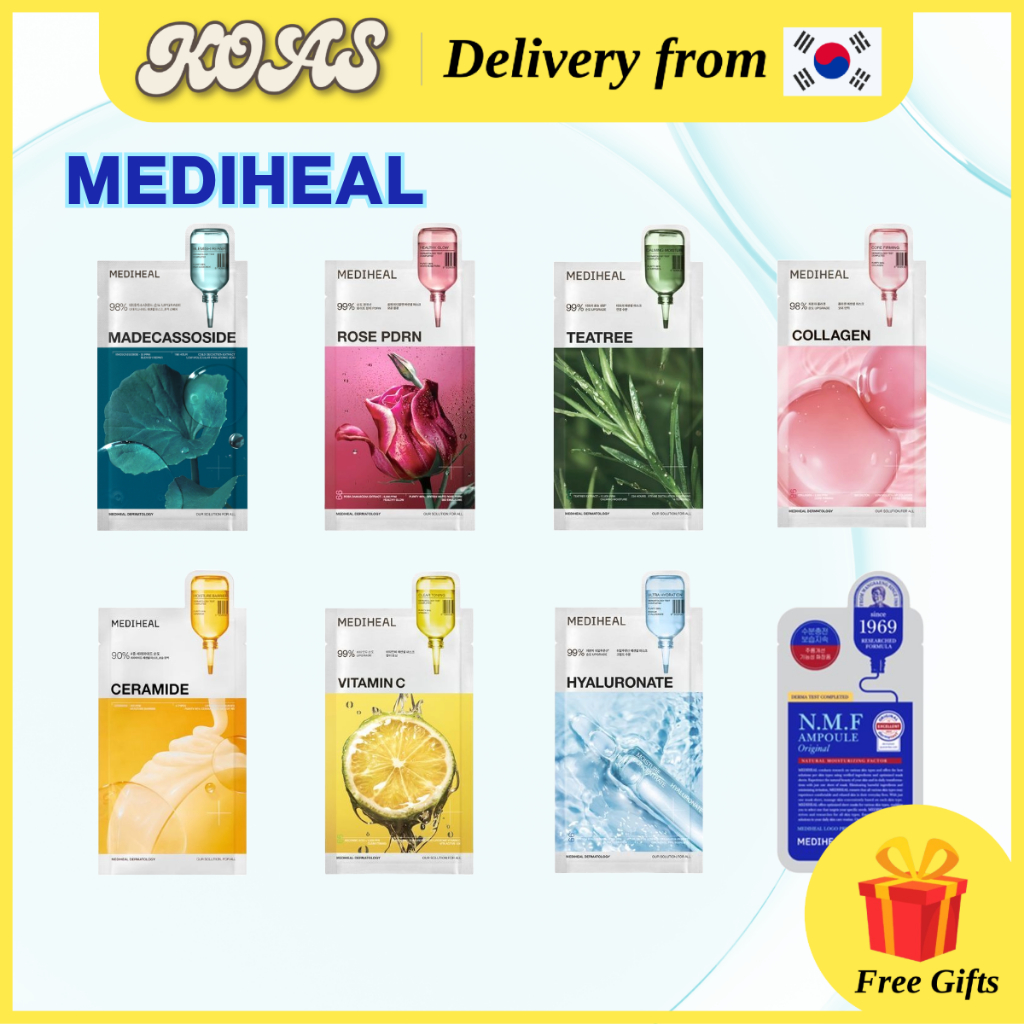 MEDIHEAL [Medicheal] Essential Mask Sheet Set – Madecassoside, Collagen ...
