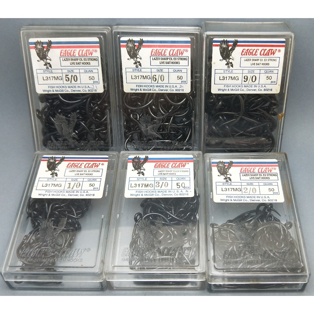 100 ชิ้น Eagle Claw L317 เหยื่อสดเลเซอร์ Sharp Ex Strong Live เหยื่อ ...