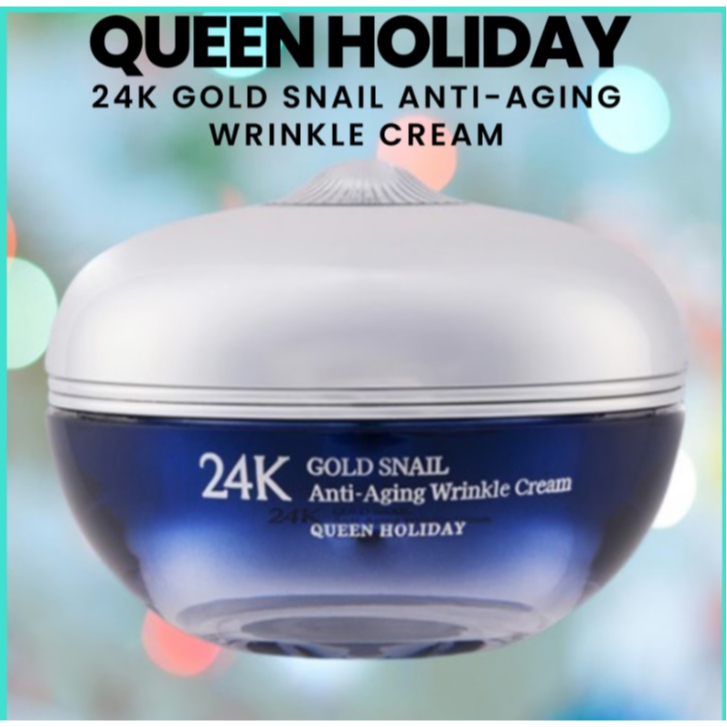 Buy1+รับ 1 ฟรี Queen Holiday 24K Gold Snail Anti-Aging Anti-Wrinkle Cream 50ml โบท็อกซ์ประยุกต์ ...