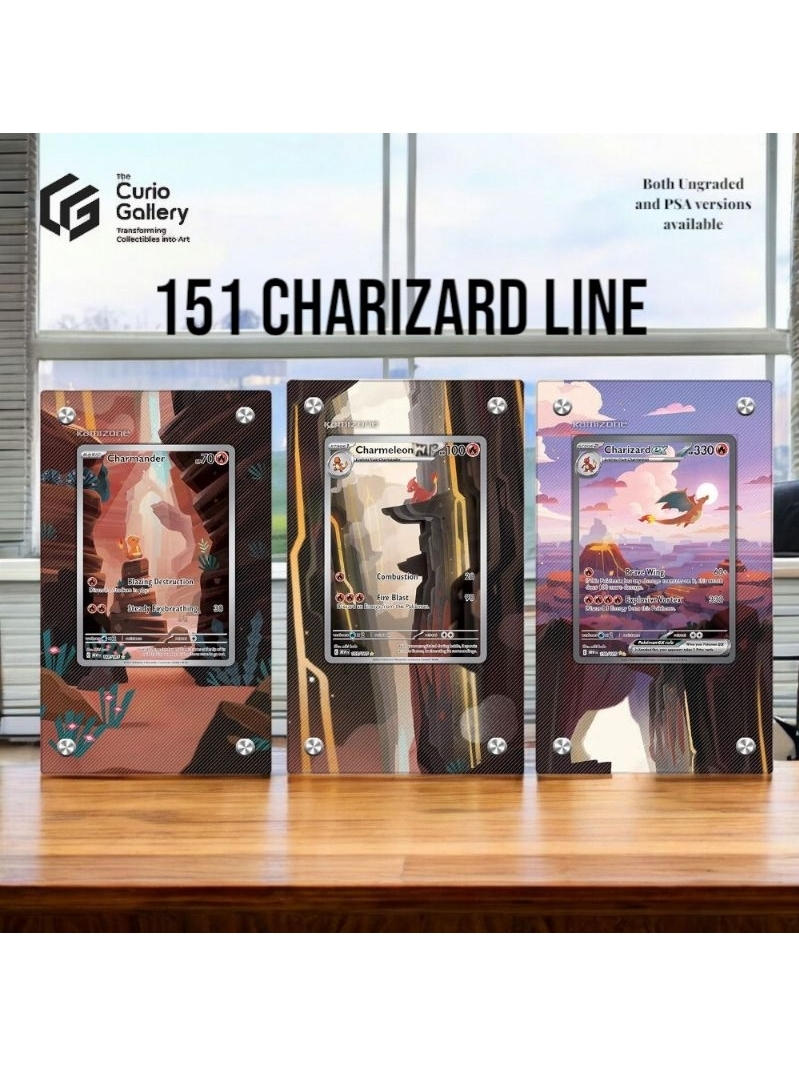 Pokemon Extended Art Frame - 151 Charmander Charmeleon Charizard Line ...
