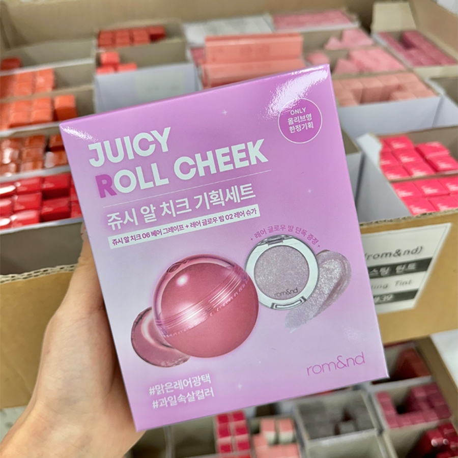 [Rom&nd] Juicy ROLL CHEEK 6 สี | โอลีฟยัง โกลว์วี่ | Shopee Thailand