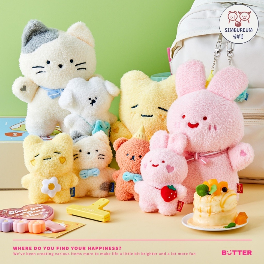 [Butter Shop ] Korea Butter Family Picnic Standing Plush Doll / Soft ...