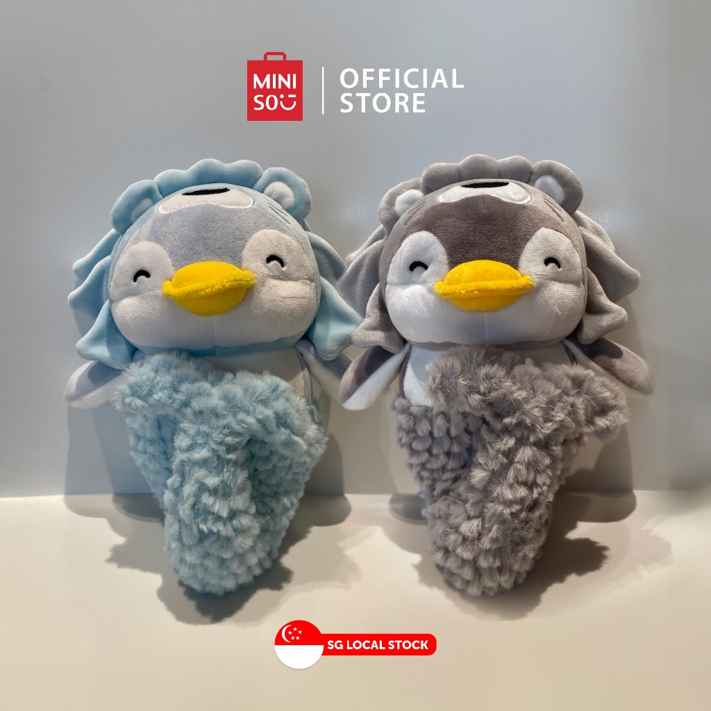 Miniso City Pen Explores the World Series - Pen Pen Penguin Plush Merlion Toy (9 นิ้ว)/Blue/Gray ...