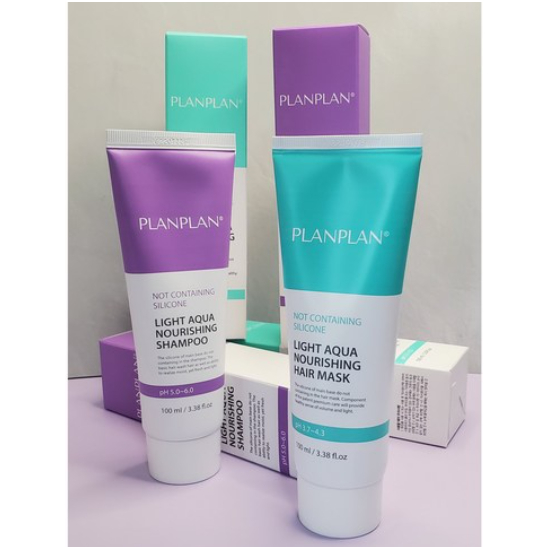 Plan Plan Light Aqua Nourishing Shampoo 100ml + Nourishing Mask 100ml ...