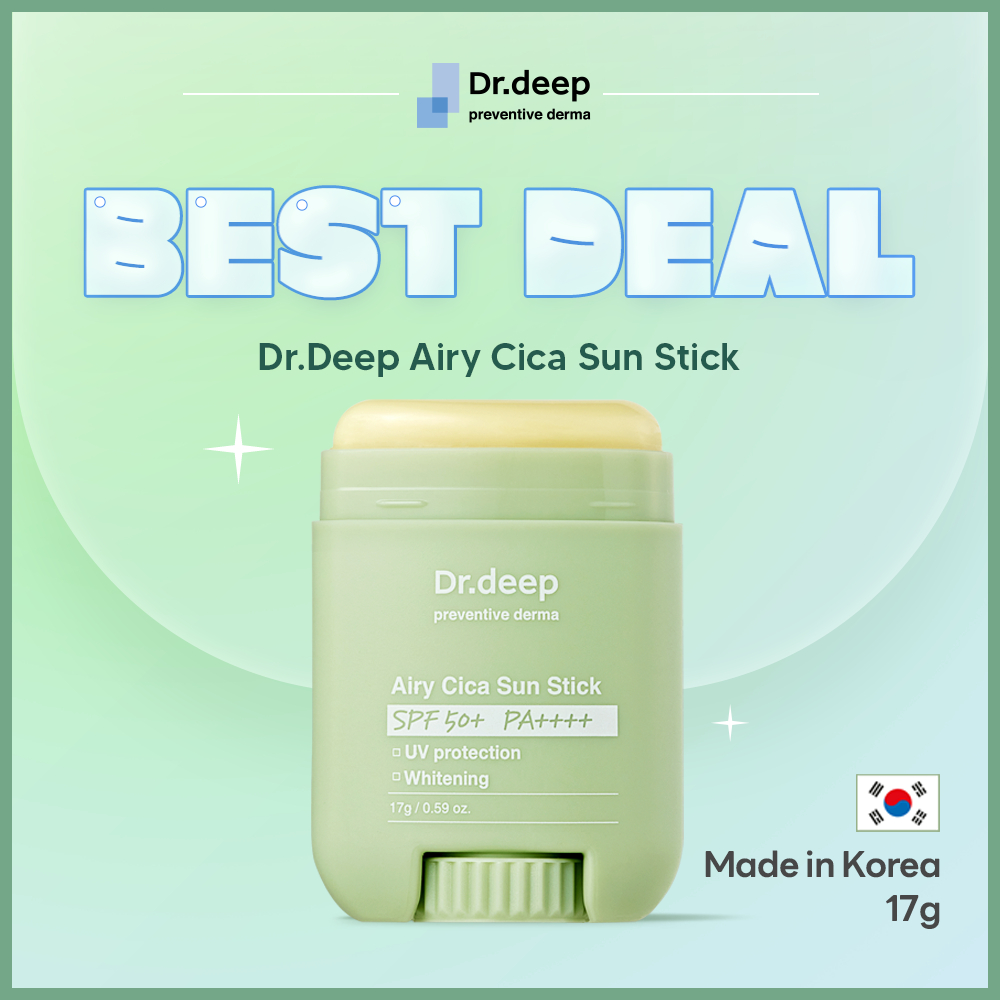 【Hot Item】Dr.Deep Airy Cica Sun Stick SPF 50 PA++++, Matt finish, UV ...