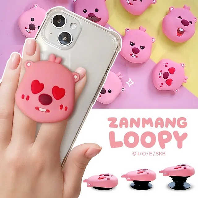 [Zanmang Loopy ] Korea Officials Loopy Grip Tok 3D วัสดุซิลิโคน Smart ...