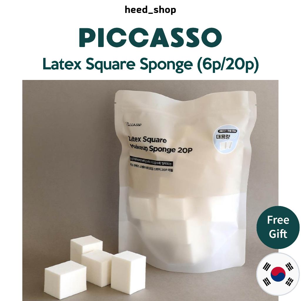 [ Picasso ] Latex Square Sponge 6p/20p | Shopee Thailand