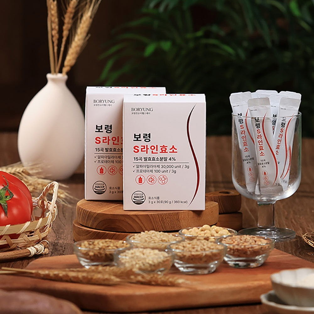 [Boryung] S-Line Enzyme 3g x 30 Powder Sticks / อาหารเสริมเพื่อสุขภาพ ...