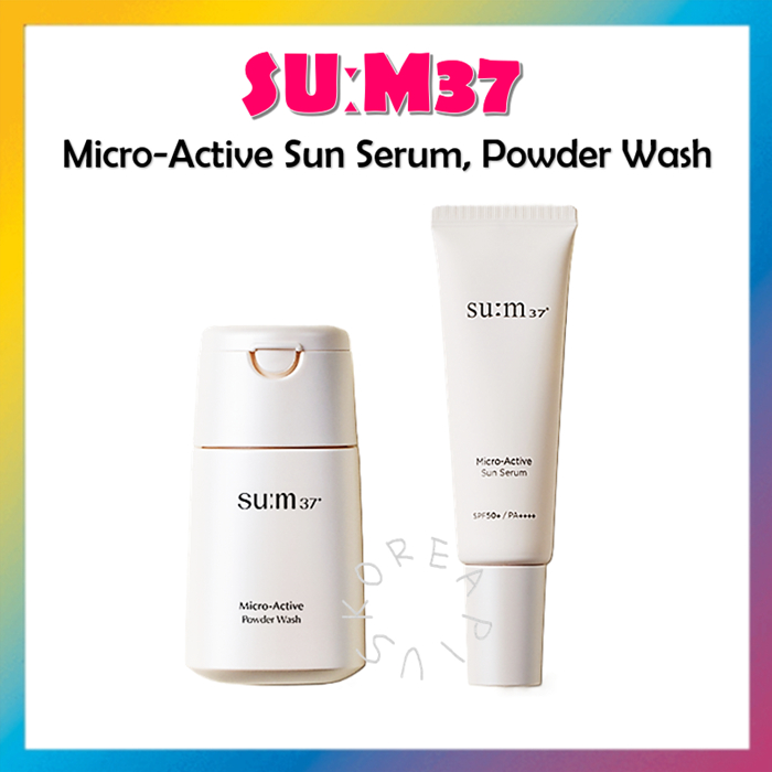 [SU:M37] Micro Active Sun Serum 50 มล. / ผงซักฟอก 60 กรัม | Shopee Thailand