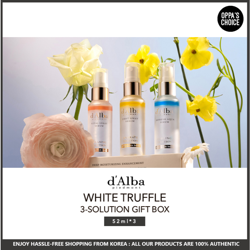 [GIFT ] D 'ALBA WHITE TRUFFLE SPRAY SERUM MIST 3-SOLUTION GIFT BOX 52ml *3 | Shopee Thailand