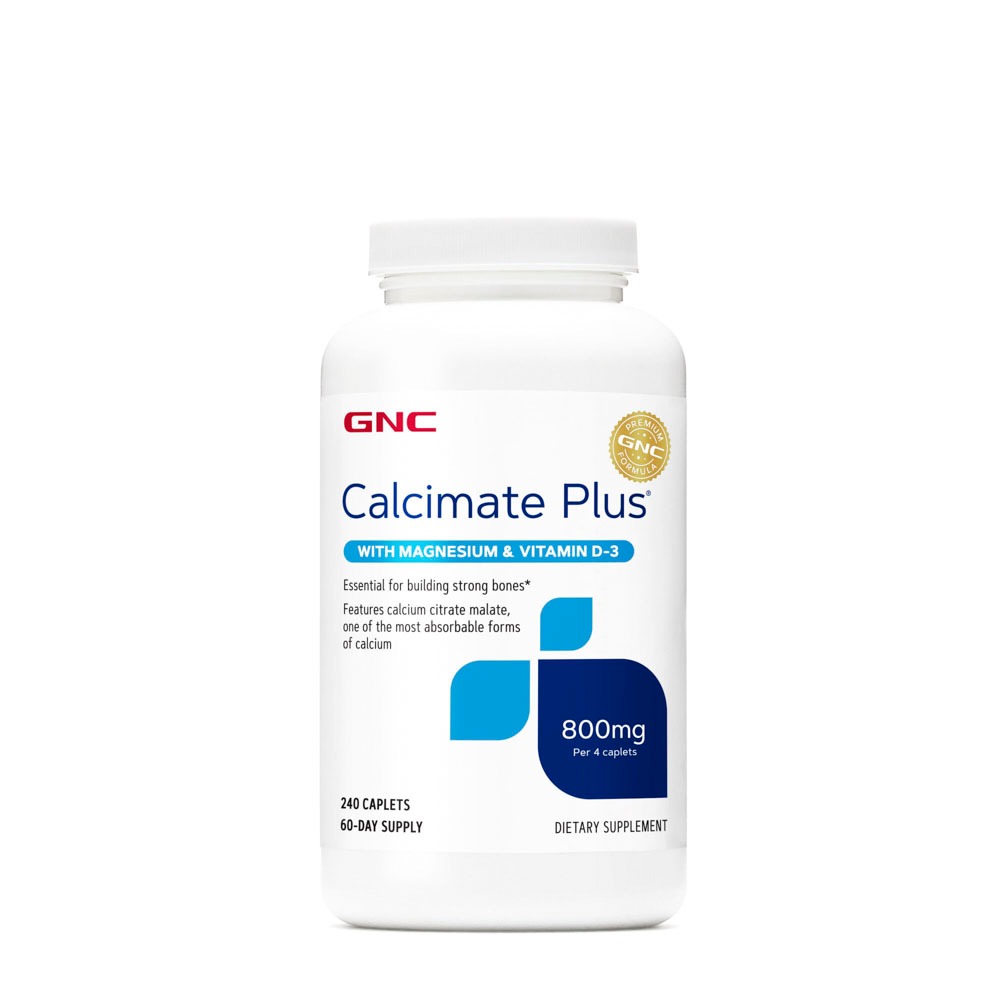 [Made in USA]GNC Calcimate Plus 800mg Magnesium & Vitamin D-3 แคปซูล ...
