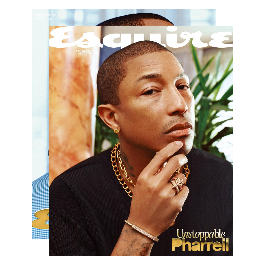ESQUIRE Korea ฉบับเดือนมิถุนายน 2024 Pharrell Williams, นิตยสารเกาหลี | Shopee Thailand