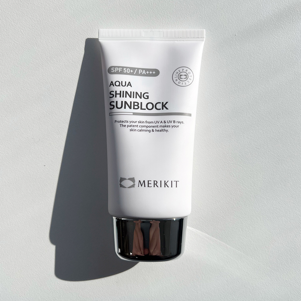 Aqua Shining Sunblock ( 60มล . ) MEROKIT Korea K-beauty Sun cream Sun ...