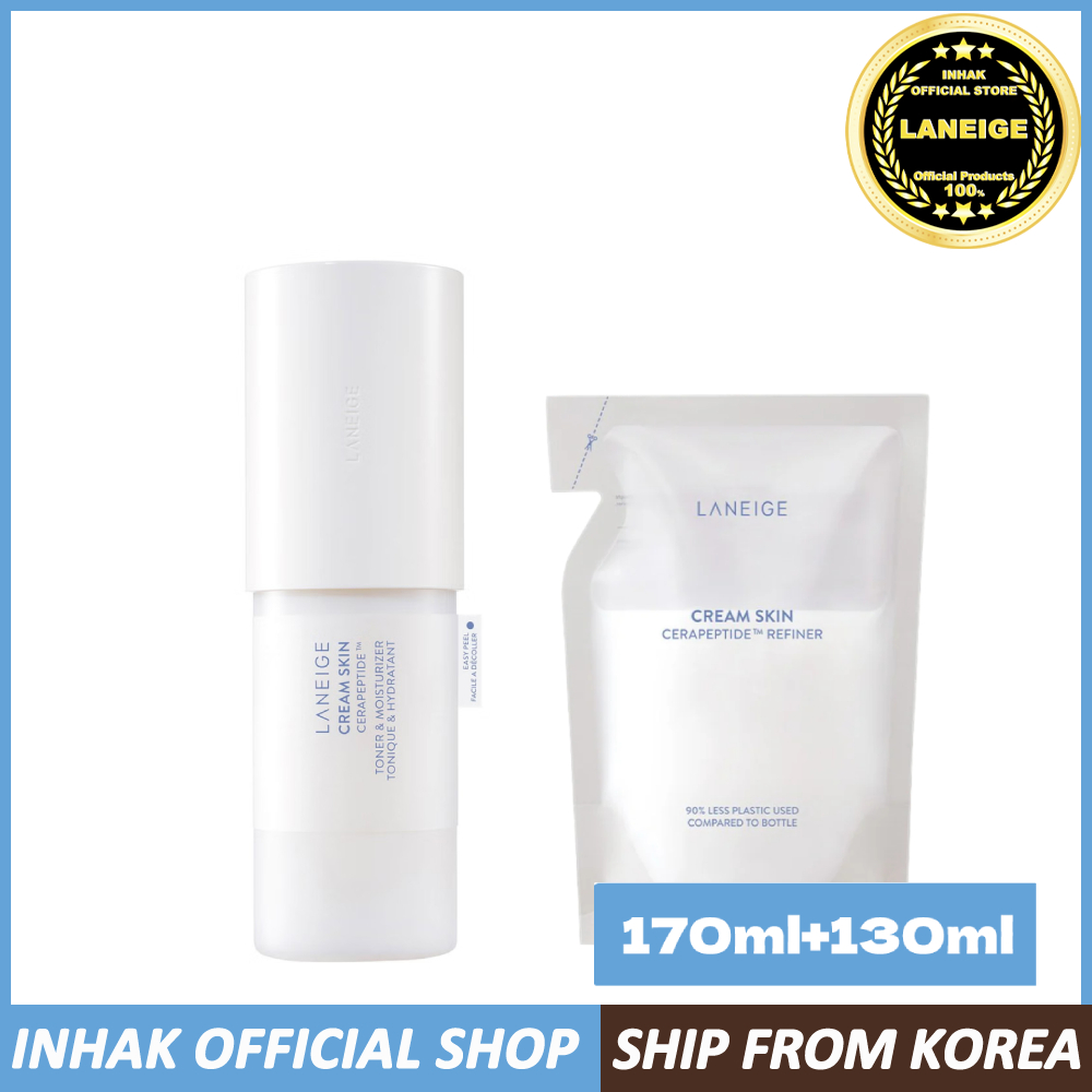 Laneige Cream Skin Cerapeptide Refiner Special Gift Set (170ml+130ml) | Shopee Thailand