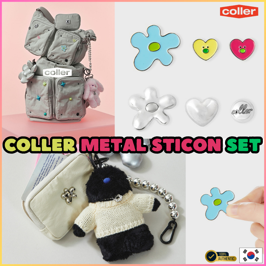 [LINE Friends ] COLLER METAL STICON SET/3PCS/ SILVER/ MULTI COLOR ...