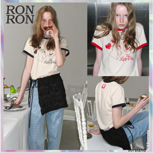 [RONRON] Ringer LADY AND THE TRAMP SHORT T SHIRT 2 สี | Shopee Thailand