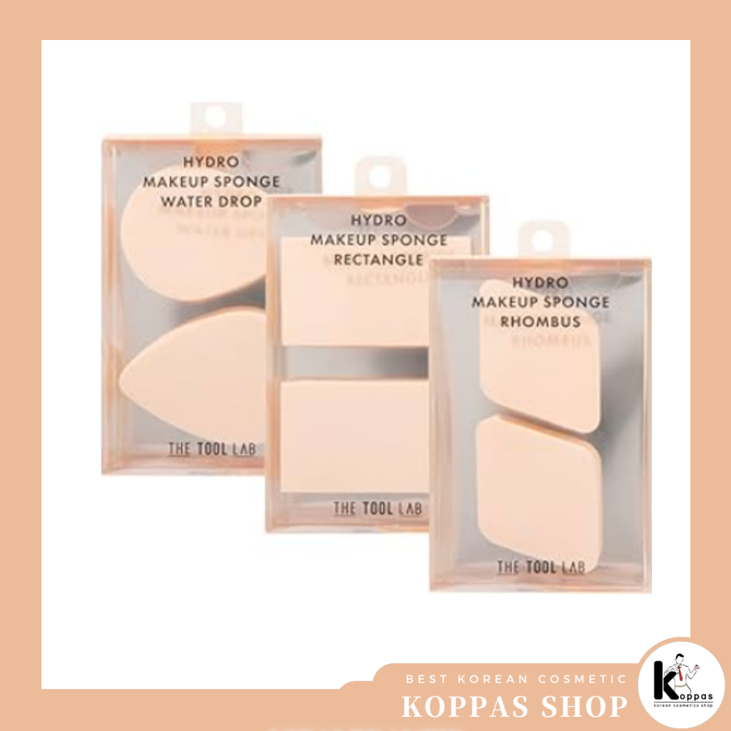 THE TOOL LAB Hydro Makeup Sponge ฟองน้ําแต่งหน้า ไฮโดร 2 ชิ้น 3 แบบ ...