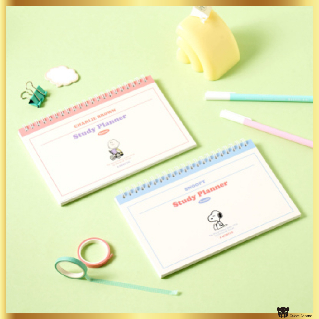 [ ผลิตในเกาหลี ] PEANUTS Snoopy Study Planner 64 แผ ่ น | Shopee Thailand