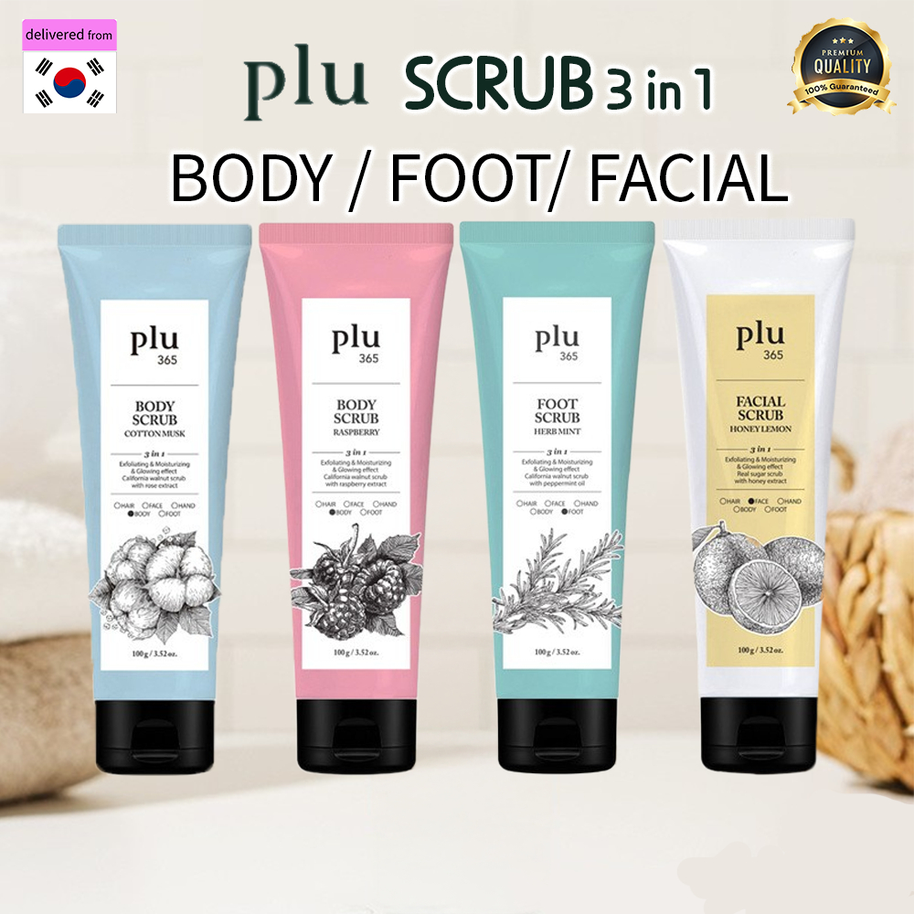 [PLU] Korea PLU 3 in 1 Body scrub 100g / สครับหน้า / ขัดเท้า | Shopee ...