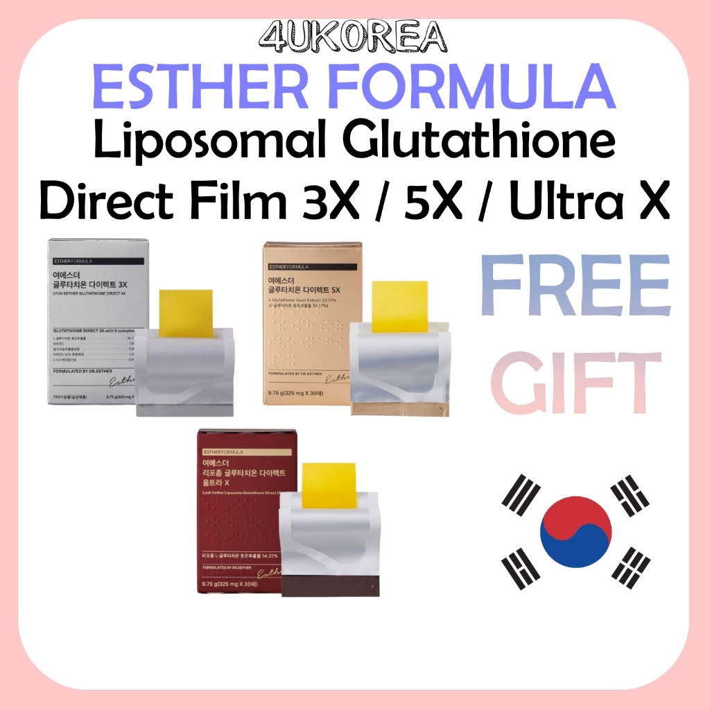 ESTHER FORMULA New Liposomal Glutathione Direct Film 3X / 5X / Ultra X ...