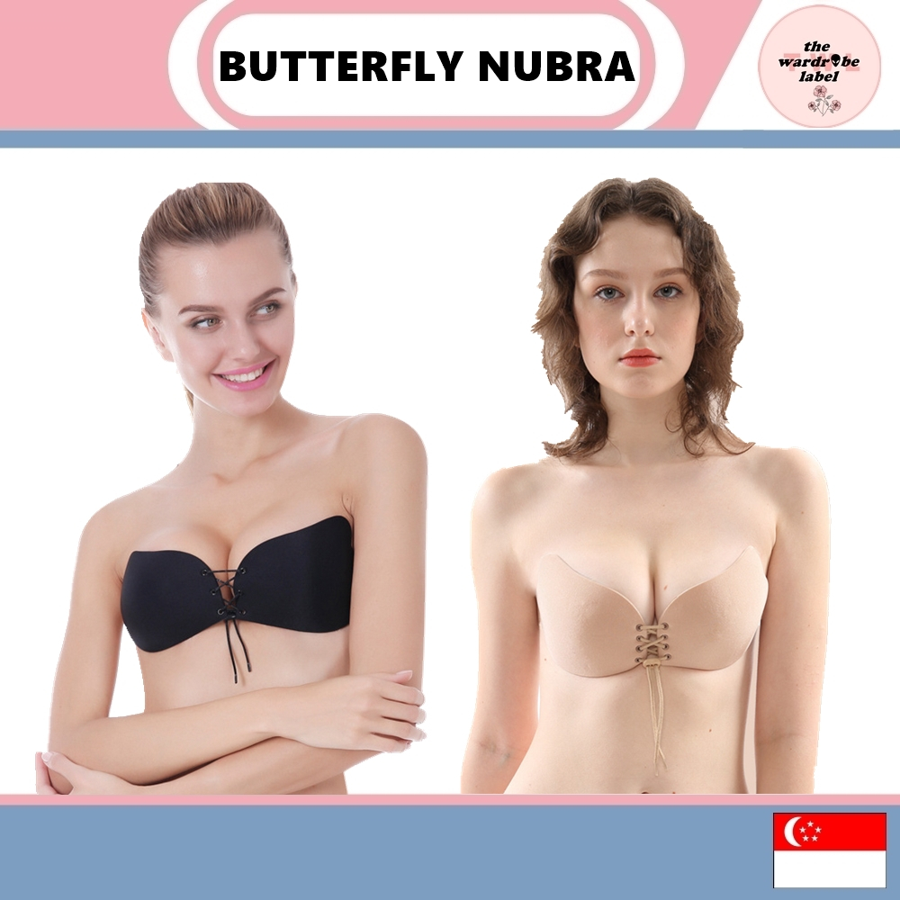 [SG Seller - TWL] Nubra Butterfly Stick On Seamless Adhesive Bra เทปจุกนม | Shopee Thailand